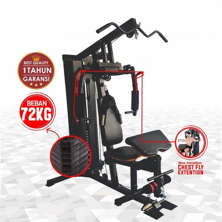 Alat fitness Home gym 1 sisi Alat Gym Multifungsi Homegym 1 sisi Alat ...