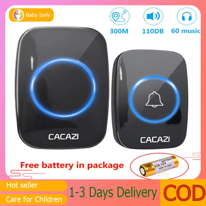 🎀Baby lovly🎀Wireless Doorbell, US Plug, 300M Remote, Waterproof CALL ...