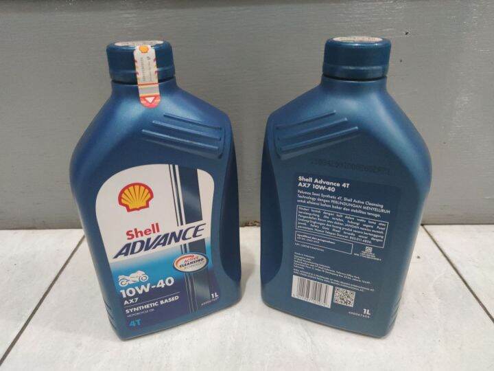 Shell AX7 4T 10w40 Synthetic Based 1 Liter | Lazada Indonesia
