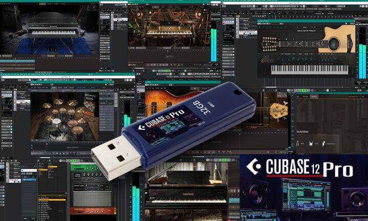 ชุดทำเพลงสำหรับมือใหม่และมืออาชีพ Cubase 12 Pro พร้อมปลั๊กอิน กลอง .เบท .เปียโน คีย์บอร์ดออร์แกน ...