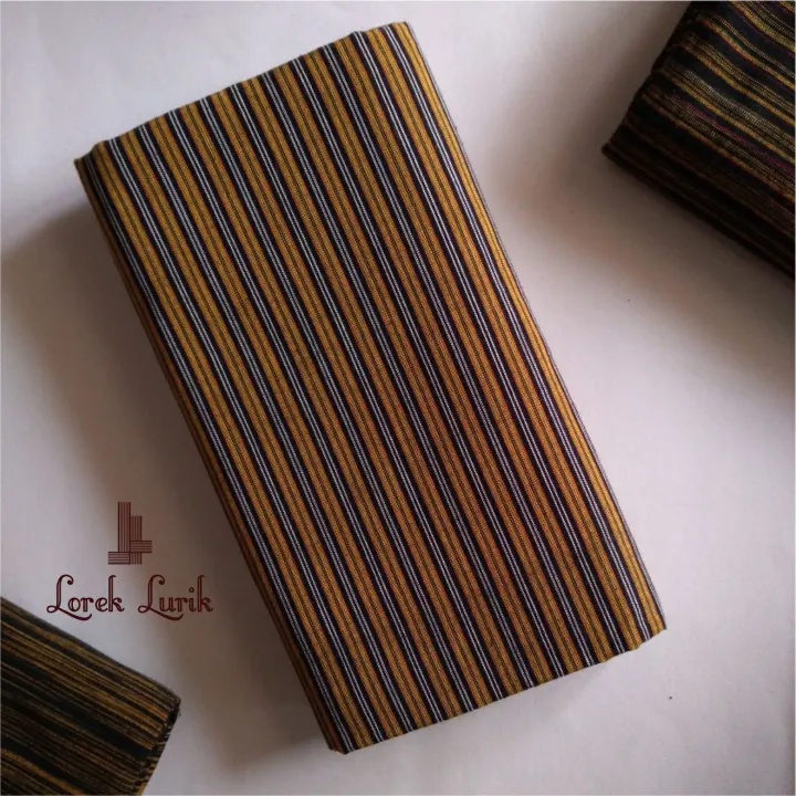 Kain Lurik Kuning Klasik / Kain Lurik Jogja Kuning Kunyit / Bahan Baju ...