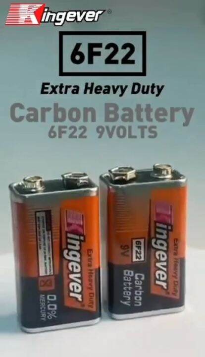 Kingever 100% Orignal 1pcs/Shrink Extra Heavy Duty 6f22 9v Battery | Lazada PH