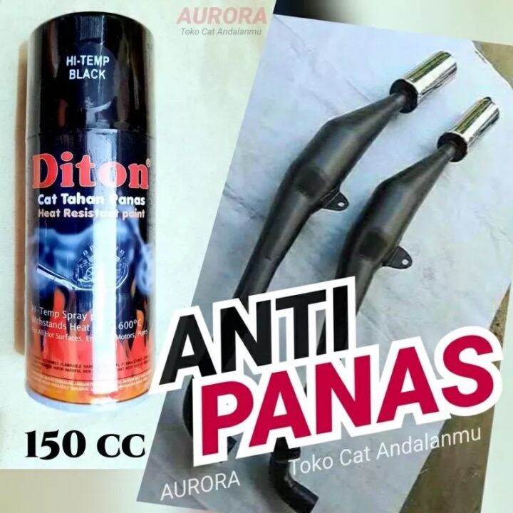 Pilok Pylox Pilox Cat Semprot Diton Anti Panas Black Hi Temp Hitam Kecil 150 CC Kuat untuk Mesin ...