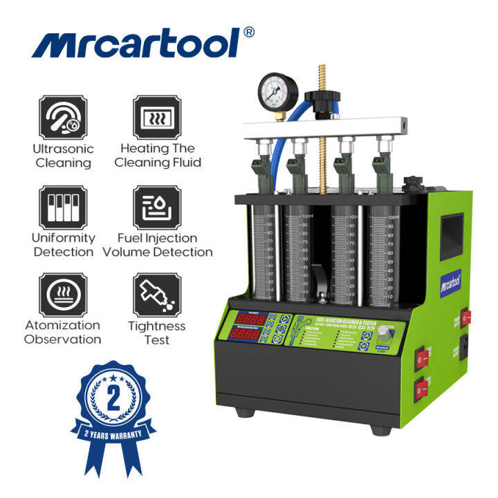 【MRCARTOOL V308】4 Cylinders Fuel Injector Tester Cleaner Machine ...