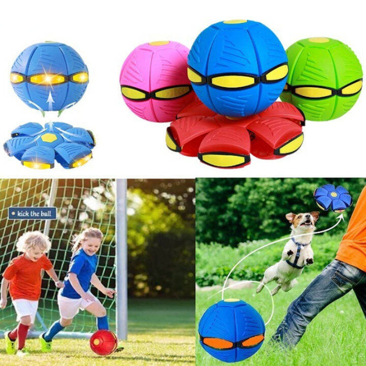 UFO Magic Ball Viral Flying Saucer Flat Throw Disc Ball LED Light Toy ...