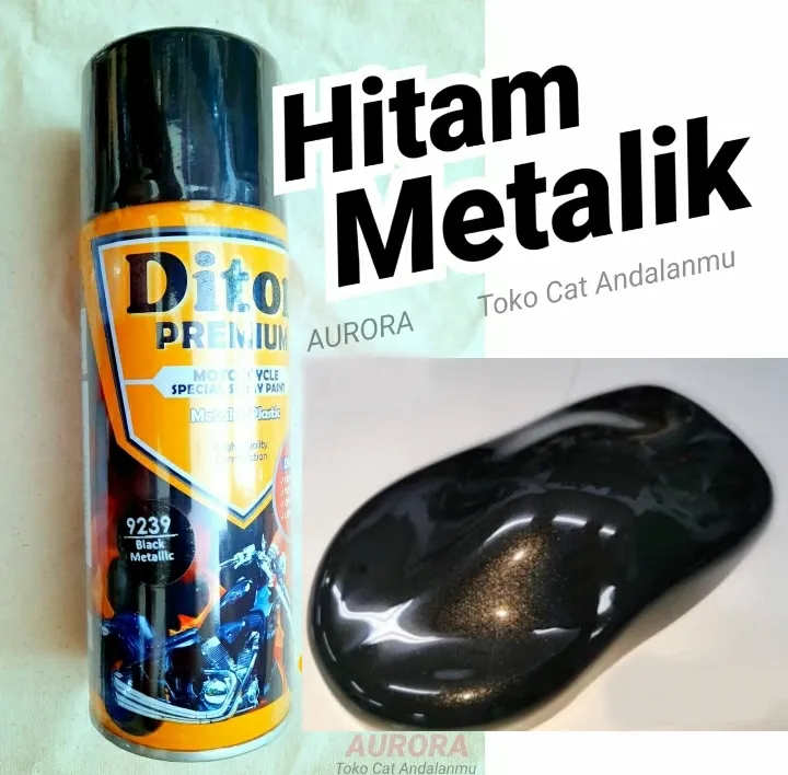 (JAWA-BALI) Cat Pilok Pylox Diton Premium 9239 Black Metallic Hitam ...