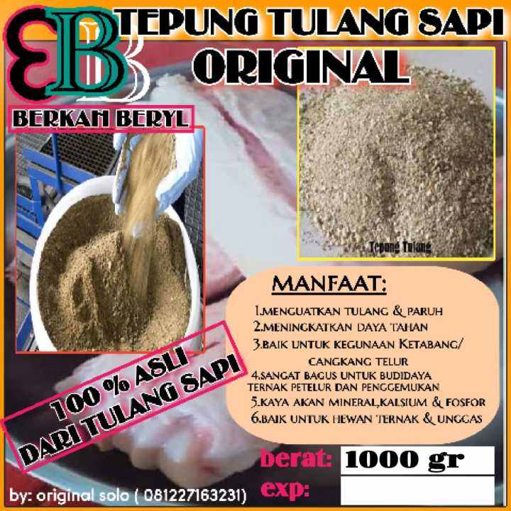 Tepung tulang sapi asli original 1kg pakan ternak | Lazada Indonesia