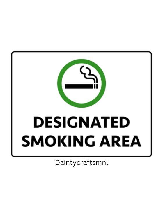 Designated Smoking Area Signage | Lazada PH