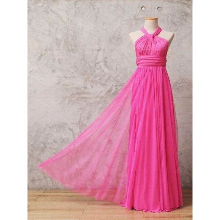 fushia infinity dress with tulle | Lazada PH