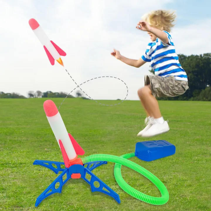 Kids Rocket Air Pump Toy Foot Pump Rocket Outdoor Lawn Interaction ...