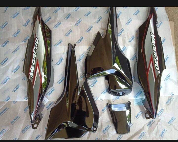 Body Yamaha Mega pro new perimus warna hitam / Body plus cover aki ...