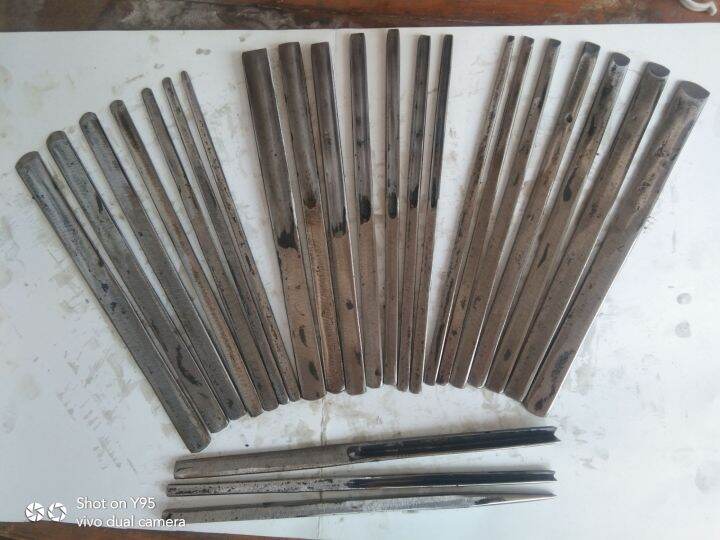 tatah wayang kulit atau tatah jamang isi 24pcs sudah asahan | Lazada ...