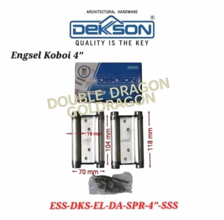 Engsel Koboi 4" Dekkson Hinge Dekkson Double Action ESS EL SPR 4" SSS ...