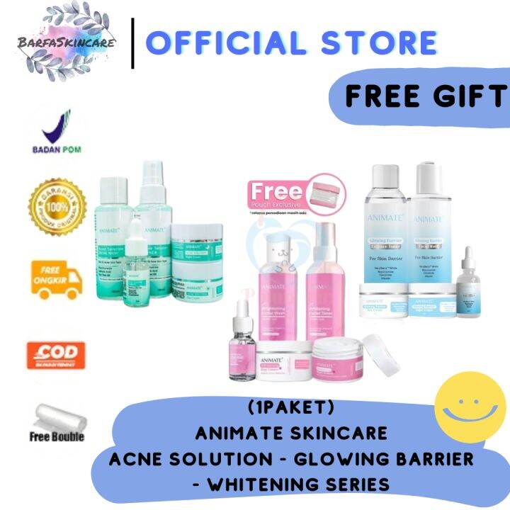 ANIMATE SKINCARE Paket Whitening Series 5in1/ Glowing Barrier 5in1 ...