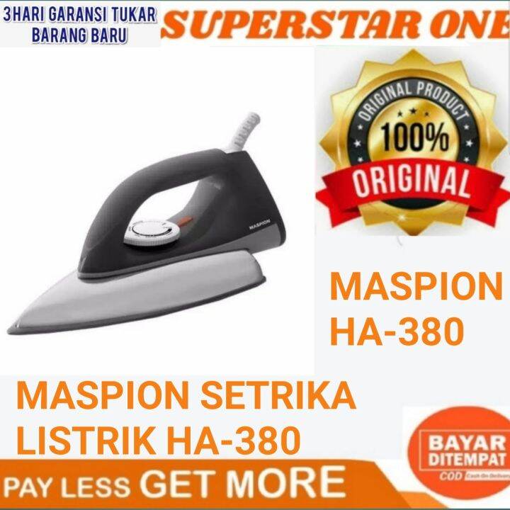 Setrika Listrik HA-380 Maspion /HA380 Gosokan Baju Tapak Batik Ceramic ...