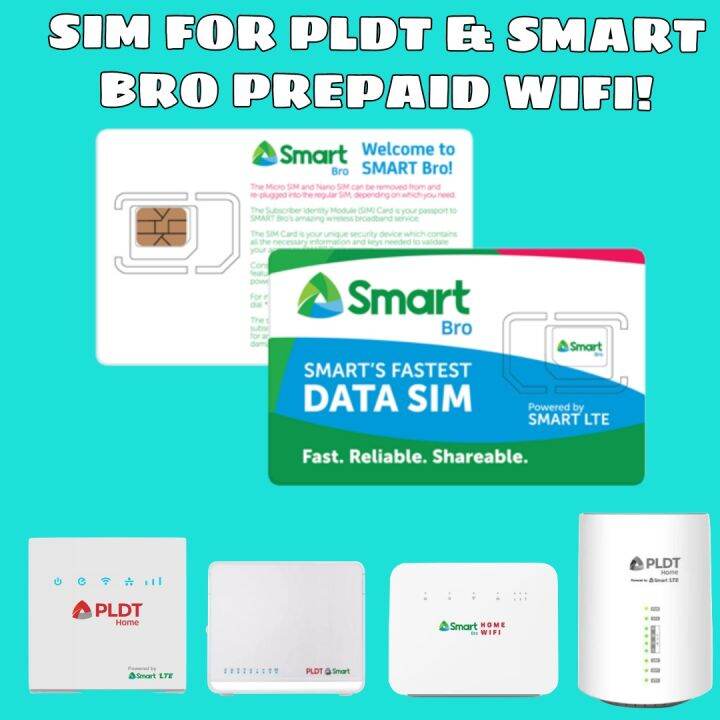 SIM For PLDT & SMART Prepaid Home Wi-Fi W 10GB Data Valid For 7days ...