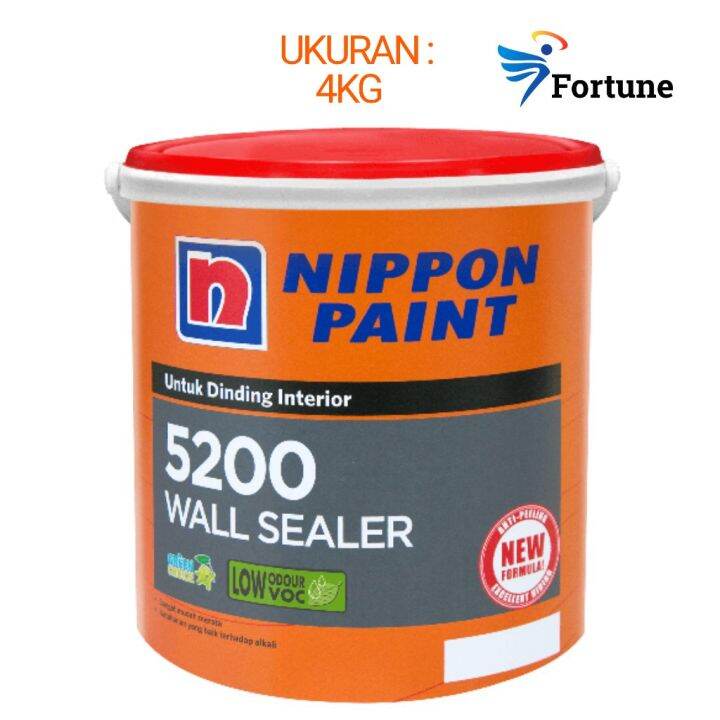CAT DASAR TEMBOK NIPPON 5200 4KG / CAT ALKALI NIPPON PAINT WALL SEALER ...