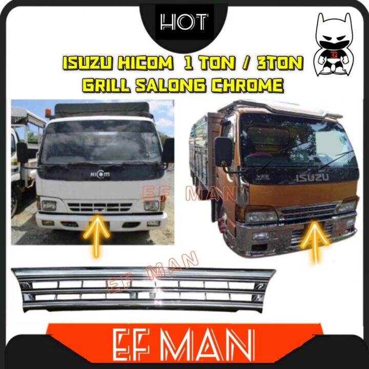 ISUZU HICOM LORRY 1 TON 3 TAN LORI GRILLE SALUNG GRILL CHROME DEPAN ...
