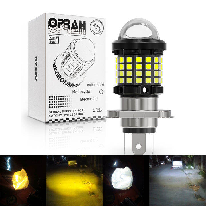 🔆KALADA New H4 H6 BA20D Motorcycle Headlight Lens Bulb HB2 H6 Hi-Lo ...