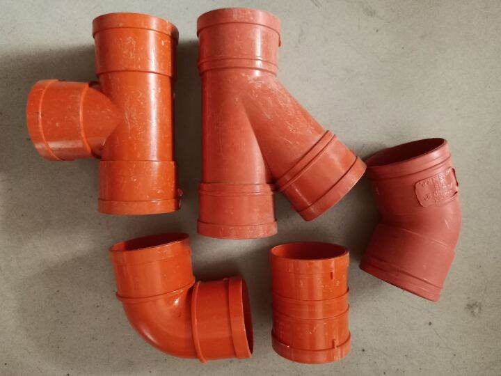Orange Pvc Sanitary Fittings / Elbow 45 and 90 degrees / Coupling and ...