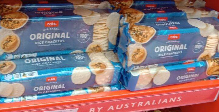 (Australia) Coles Original Rice Cracker 100g | Lazada