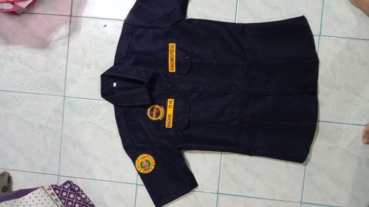 Security Guard Polo Navy Blue at White,with socia,padpao,namecloth,and ...