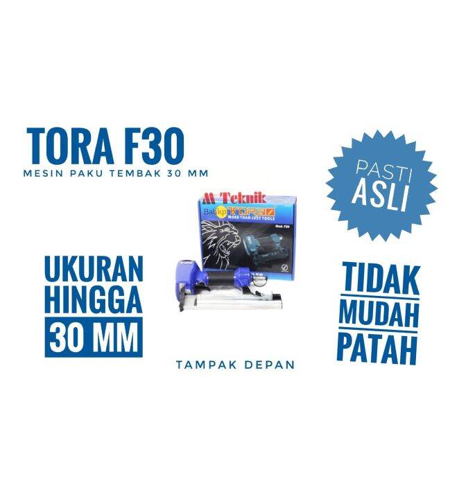 Mesin pasang paku tembak Tora F30 air nailer pneumatic gun kompresor angin F 30 | Lazada Indonesia