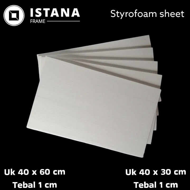 10 LEMBAR STYROFOAM GABUS LEMBARAN UK 60 & 30 X 40 CM TEBAL 1 CM ISI 10 ...