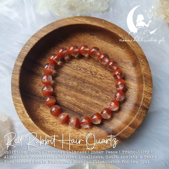 Authentic Red Rabbit Hair Quartz Bracelet with Certificate | Lazada PH