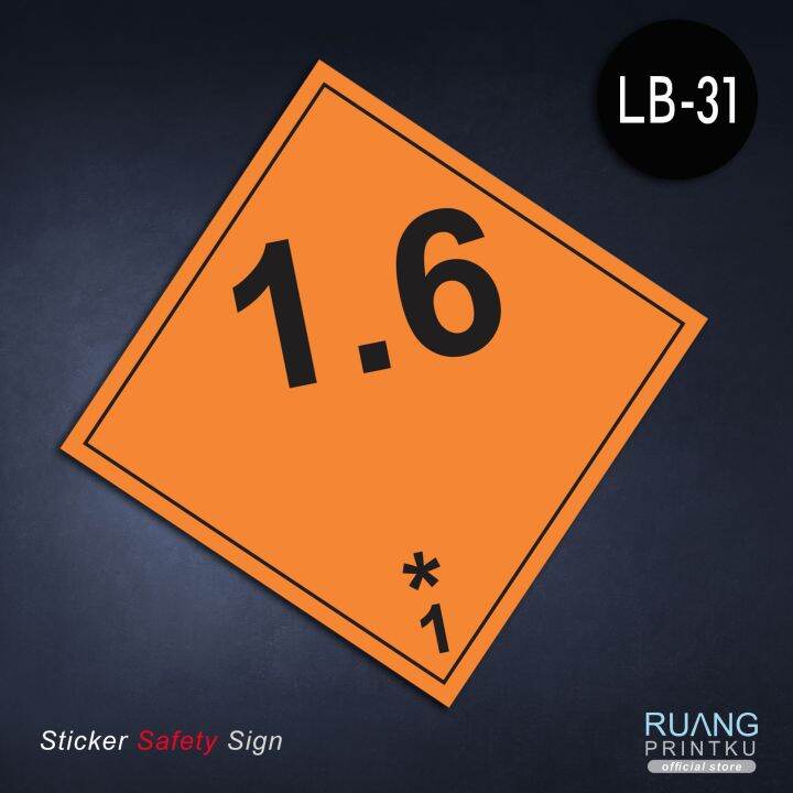 Stiker Label Limbah B3 Bahan Dan Zat Mudah Meledak 1.6 | Lazada Indonesia