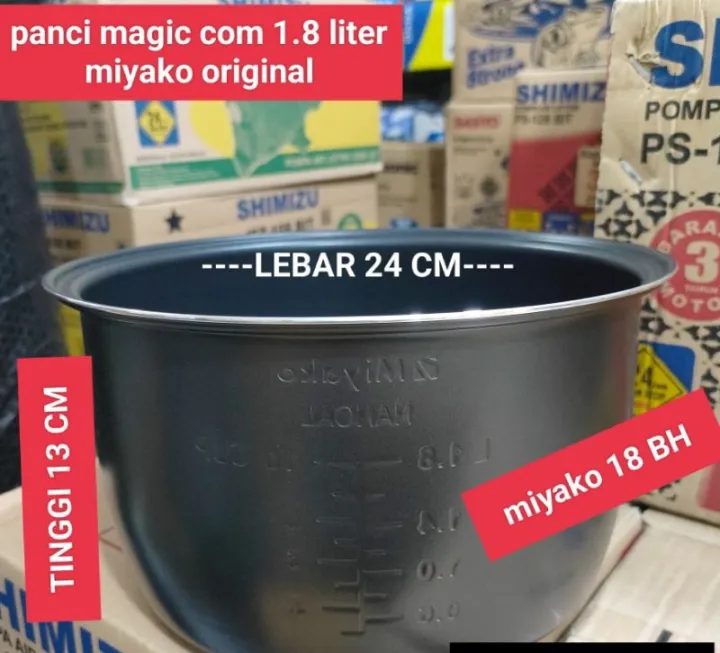 panci magicom Miyako 18 bh ukurang 1.8 L tinggi 13 cm | Lazada Indonesia