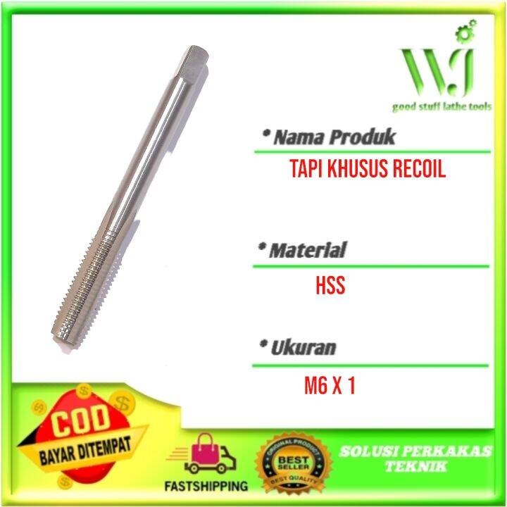 Tap recoil M6x1 handtap mata tap st khusus recoil m6 bukan tap standar ...