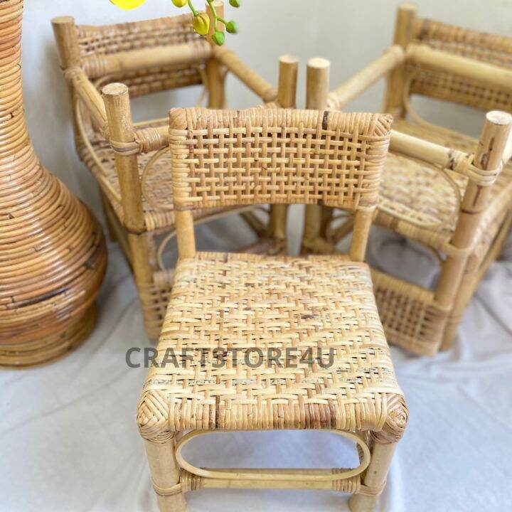 KERUSI ROTAN BUDAK // CUTE KIDS RATTAN CHAIR | Lazada