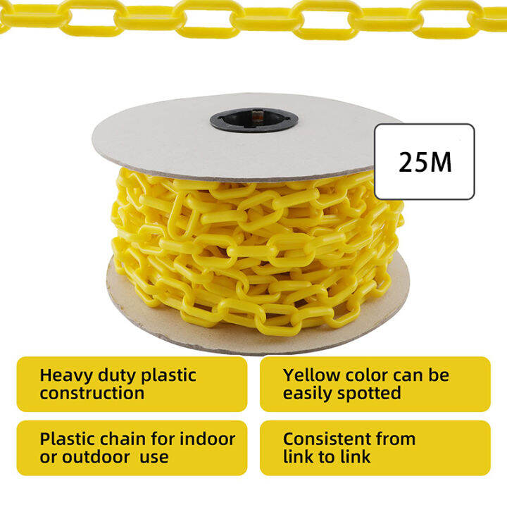 25M/Roll Plastic Safety Chain Warning Chain Barrier Links for Fence ...