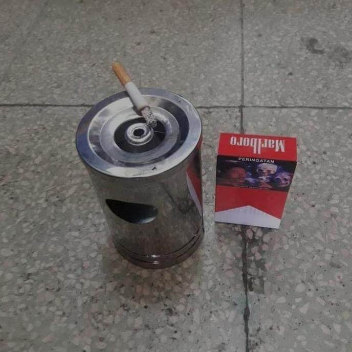Asbak Rokok Mini Stainlesss Desain Tempat sampah | Lazada Indonesia