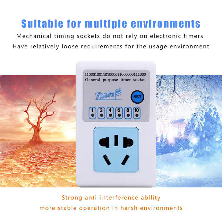 ⚡1-10 Hours⚡Timer Power Socket ; Electrical Mechanical Timer Switch ...