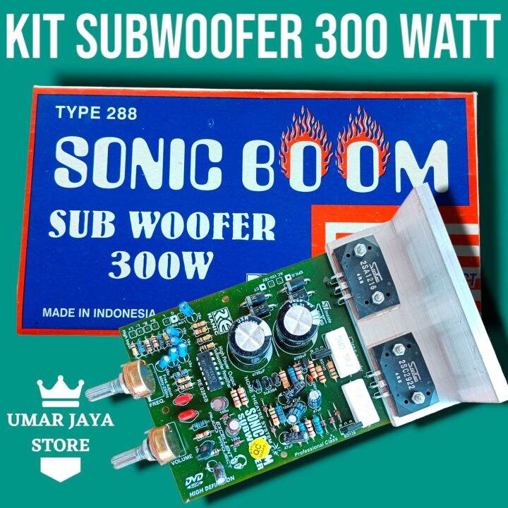 KIT POWER SUBWOOFER SONIC BOOM 300 WATT SANKEN AUDIO AMPLIFIER | Lazada ...