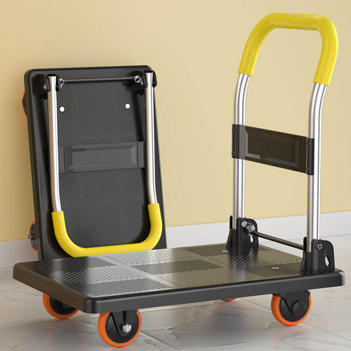 LOCKCATE Foldable trolley, pushcart heavy duty for delivery ,hand truck trolley,550 KG With 5 ...