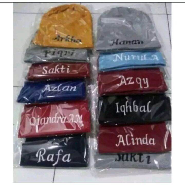 kupluk costtum nama suka²/ kupuk anank bordr nama | Lazada Indonesia