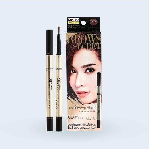 Mistine Brows Secret 3D คิ้วสวยได้รูปแบบ 3 มิติ ฟังก์ชั่นการใช้งานครบ จบในแท่งเดียว | Lazada.co.th