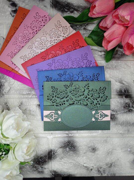 MMS 2.0 ️ New!! 3x5.5 (3R) Flower Bloom Envelope Design Lasercut ...