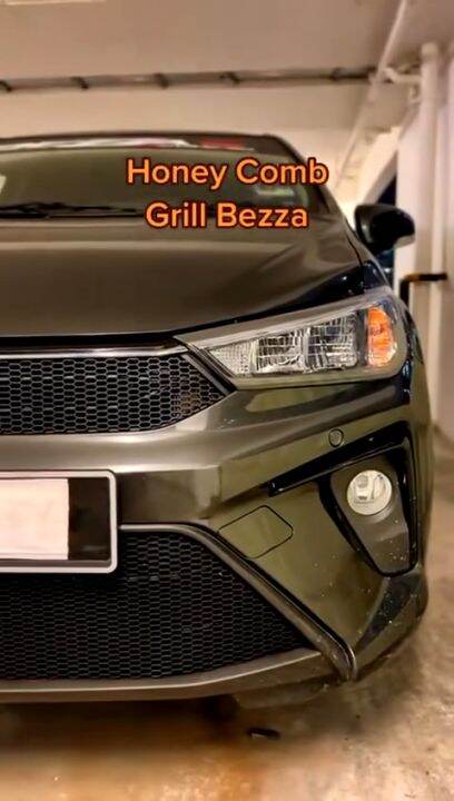 Perodua Bezza 2016-2019 Ready Cut Honeycomb Grill Full Set Top Bottom ...