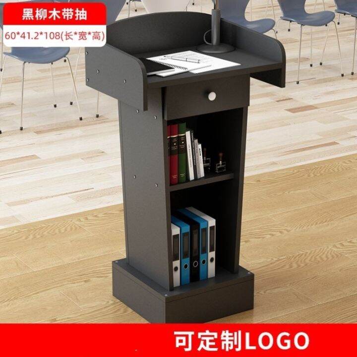 New Conference Room Platform Rostrum Host Station Wooden Oath Table Solid Wood Platform School ...