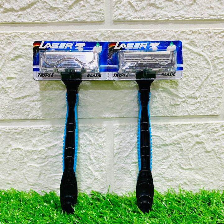 ORIGINAL LASER SPORT 3 TRIPLE BLADE DISPOSABLE RAZOR (2 PIECES) | Lazada