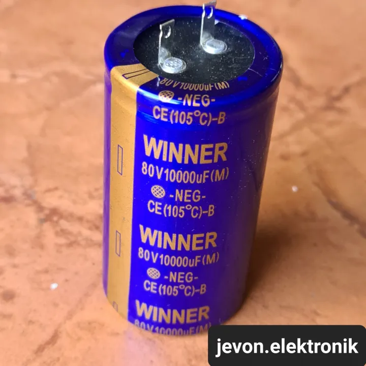 Capacitor Elco 10000 MFD 80 v volt Winner Kapasitor Elko 10.000MFD 80v ...