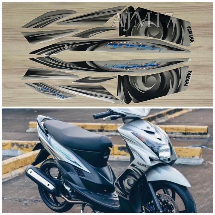 STIKER STRIPING MIO SOUL 2007 SILVER ABU | Lazada Indonesia