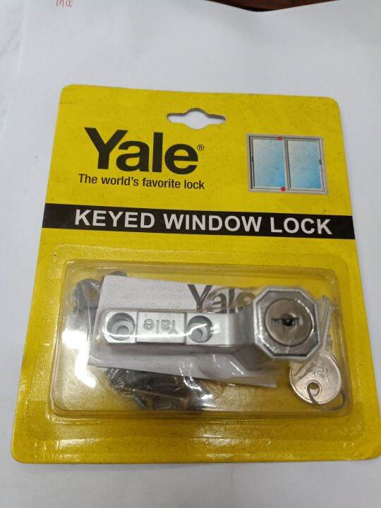 YALE WINDOW BOLT LOCK FOR ALUMINUM SLIDING FRAME WHITE AND BROWN COLOR ...
