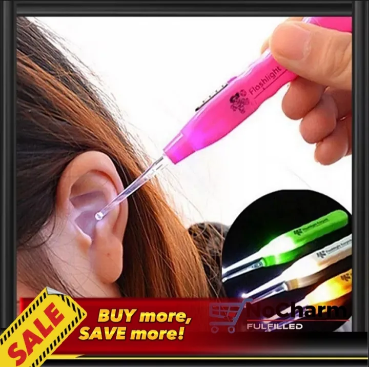 NoCharm Ear Care Plastic Flashlight Earpick Ear Wax Cleaner Tool ...