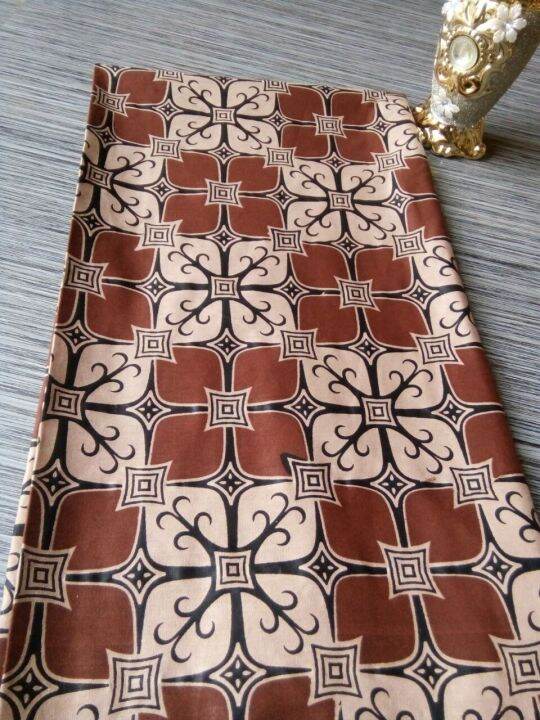 KAIN BATIK PRINT COKLAT BATIK COKLAT PRINT KAIN BATIK PEKALONGAN ATK ...