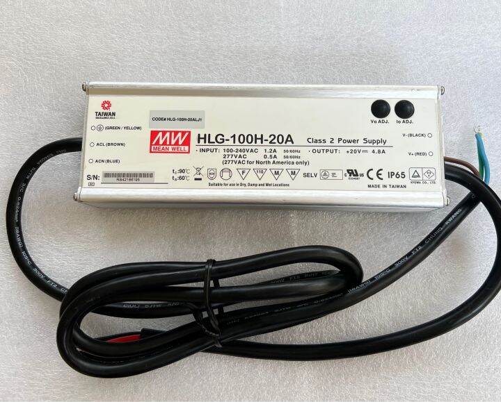 Mean Well รุ่น HLG-100H-20A Power Supply 20V 4.8A Made in TAIWAN รุ่น ...